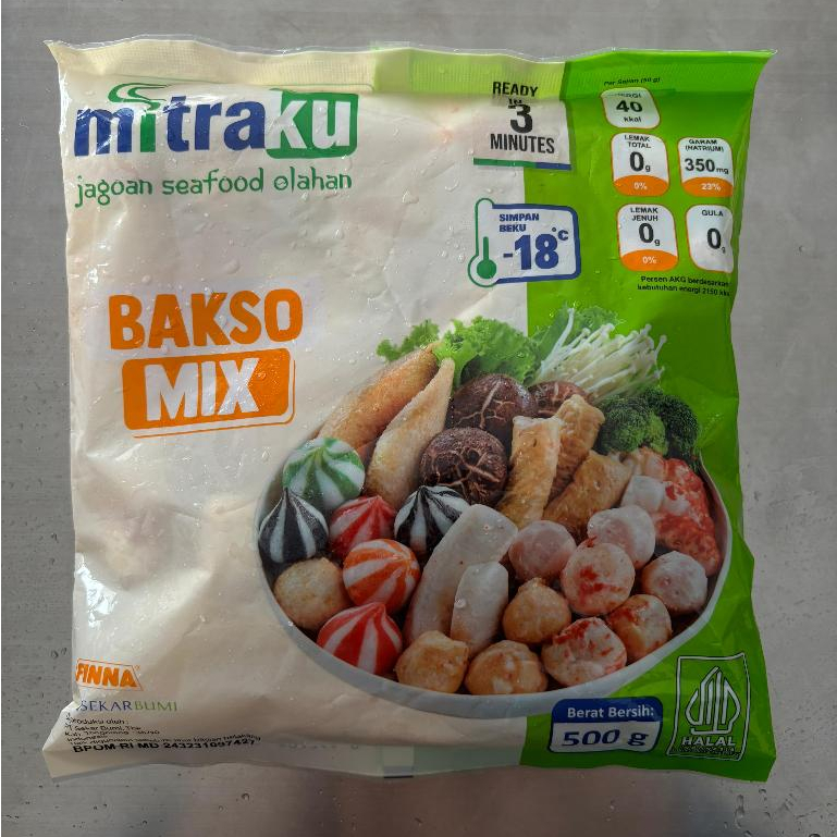 Jual MITRAKU BAKSO MIX SEAFOOD 500GR | Shopee Indonesia