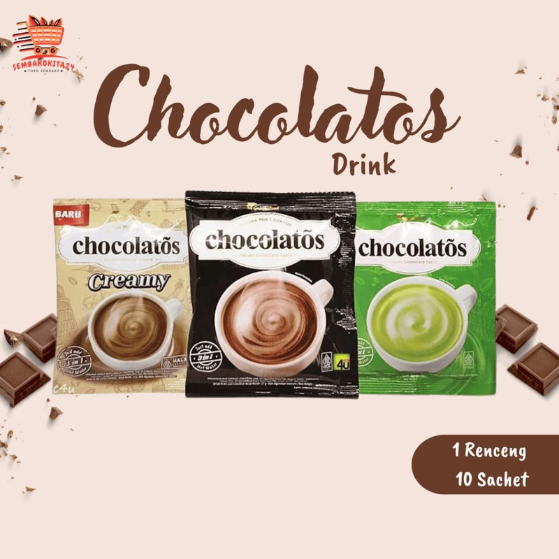 Jual Chocolatos Drink 1 Renceng 10 Sachet All Varian | Shopee Indonesia