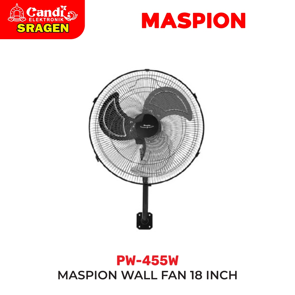 Jual MASPION Wall Fan Kipas Angin Dinding 18 Inch PW-455W | Shopee ...