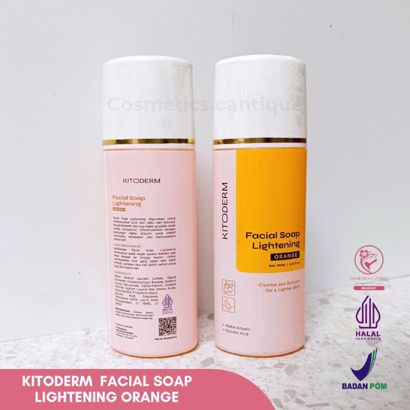 Jual KITODERM FACIAL SOAP LIGHTENING ORANGE | Shopee Indonesia