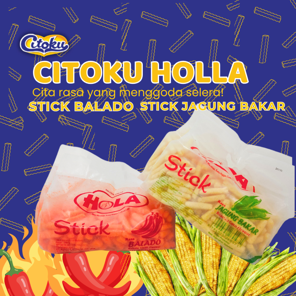 Jual Snack Citoku + Hola Snack + Rasa Balado dan Rasa Jagung Bakar ...