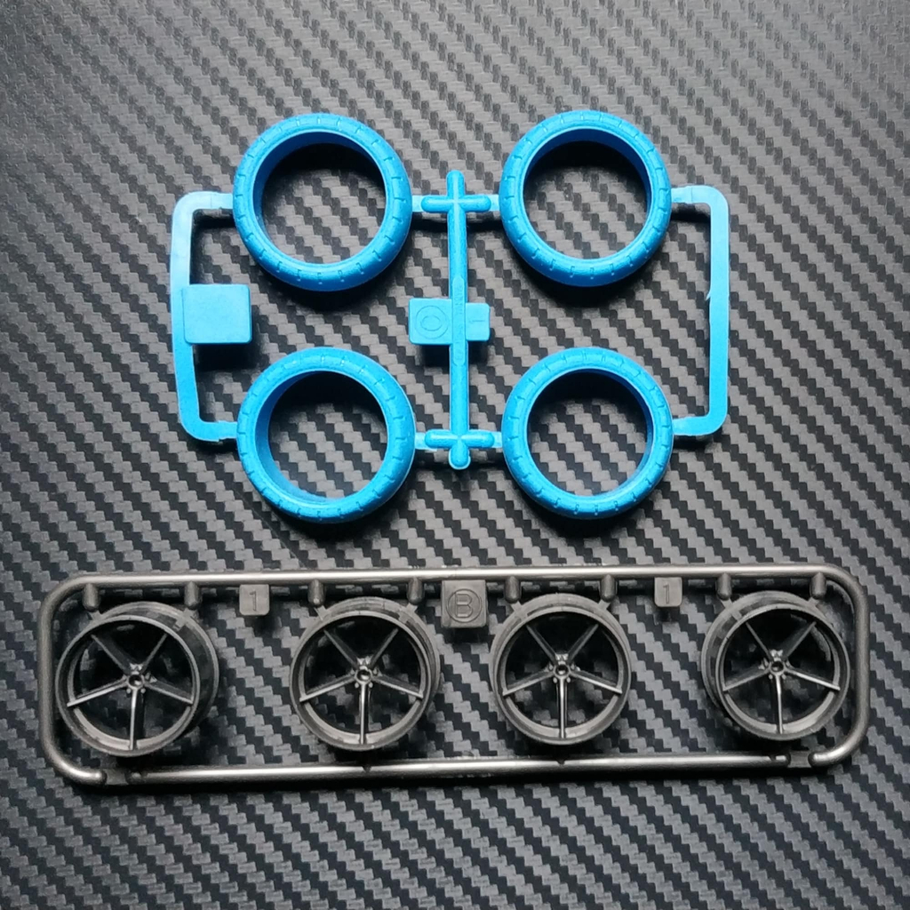 Jual Velg Tamiya Large 5 Spoke Grey Ban Arched Blue - Original Loose ...