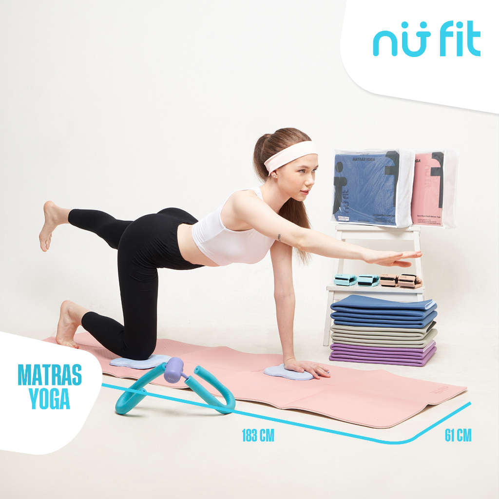 Jual Nu Fit - TPE 6mm Reversible Portable Yoga Matt 183 x 61 x 6 mm ...