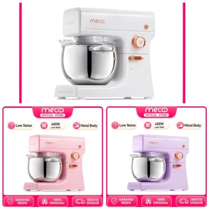 Jual Mecoo Aesthetic Premium Stand Mixer 6 Liter Smart LED Silent Motor ...