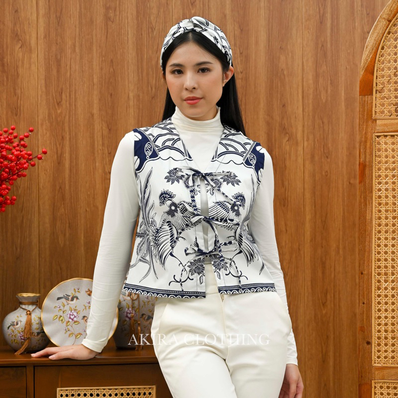 Jual Atasan Batik Wanita Hannah Vest - Batik Wanita Modern - Baju Batik ...