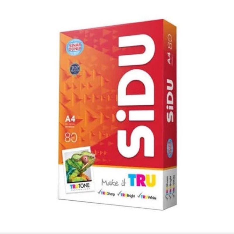 Jual Kertas HVS A4 80 Gram SIDU 1 rim isi 500 lembar | Shopee Indonesia