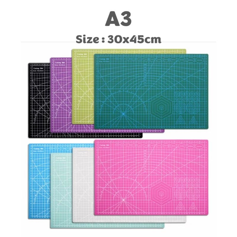 Jual Alas Meja Mewarnai Crayon Alas Potong Kertas ( Cutting Mat ) Ukuran A3 Bahan PVC, Double ...