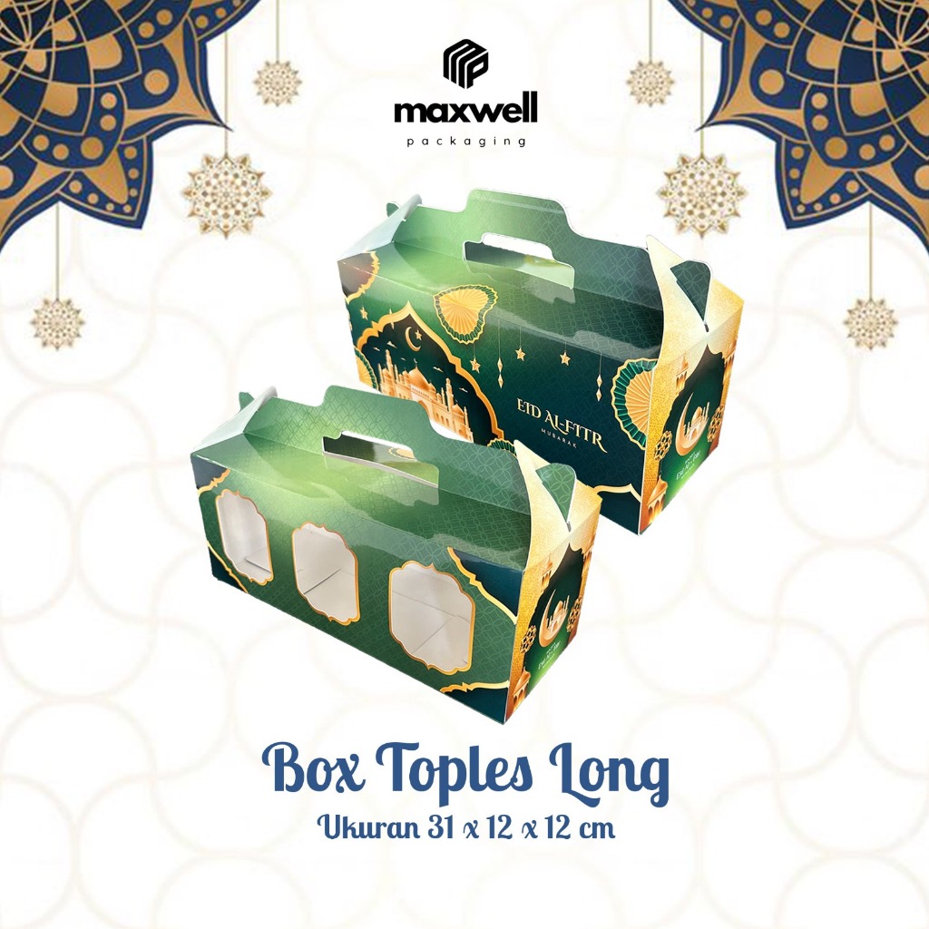 Jual Gable Box Toples Long 10 Pcs Hampers Lebaran / Gable Box Idul ...