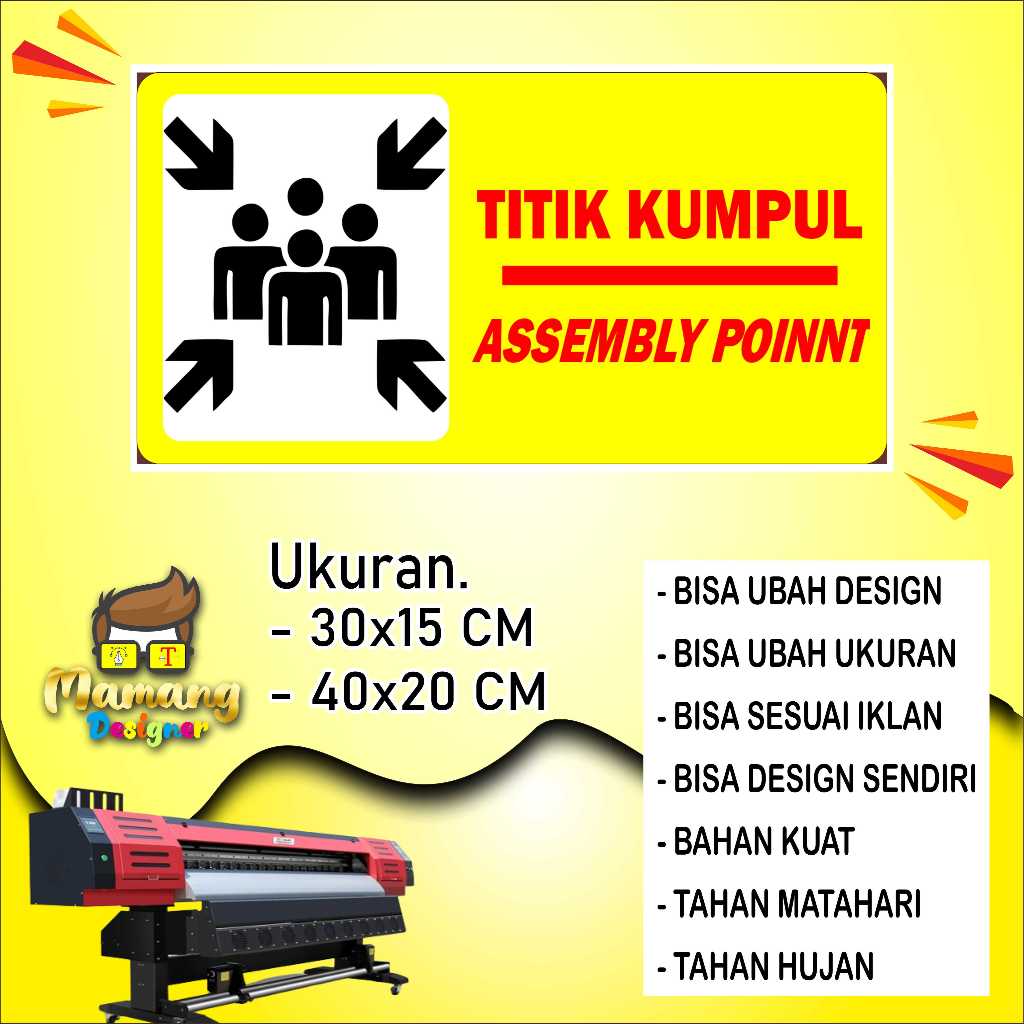 Jual Stiker Tempelan Tulisan Titik Kumpul Design Keren Bahan Glosy ...