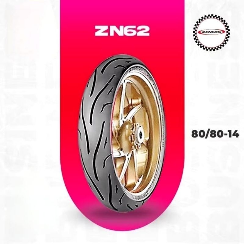 Jual BAN ZENEOS ZN62 80/80 ‐ 14 TUBLESS | Shopee Indonesia