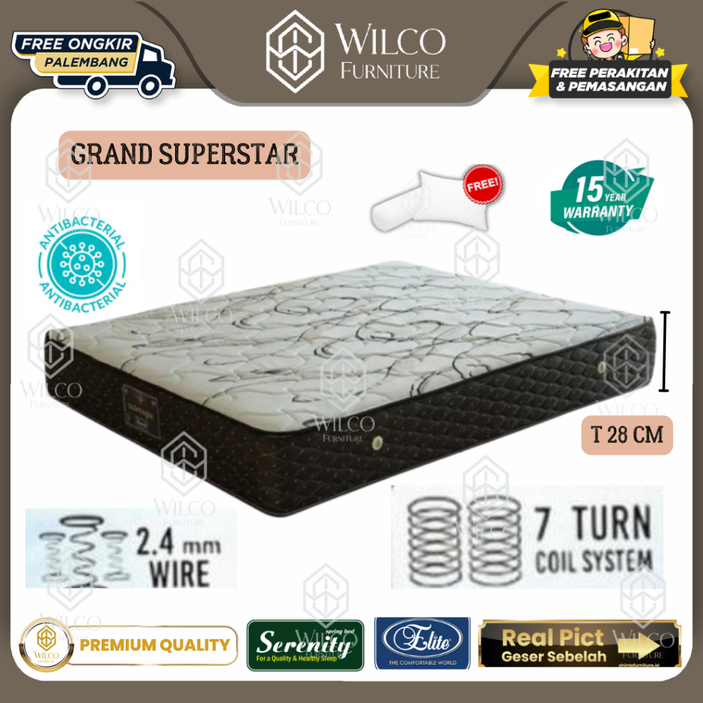 Jual Kasur Matras Springbed Serenity Grand Superstar Elite Serenity