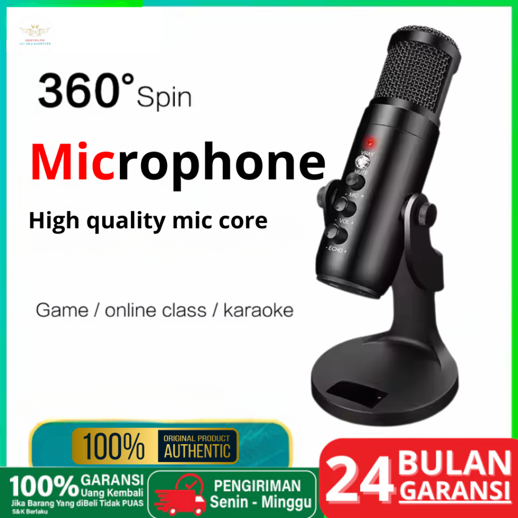 Jual Mikrofon USB Profesional, Mikrofon Desktop Menyanyi Kondensator ...