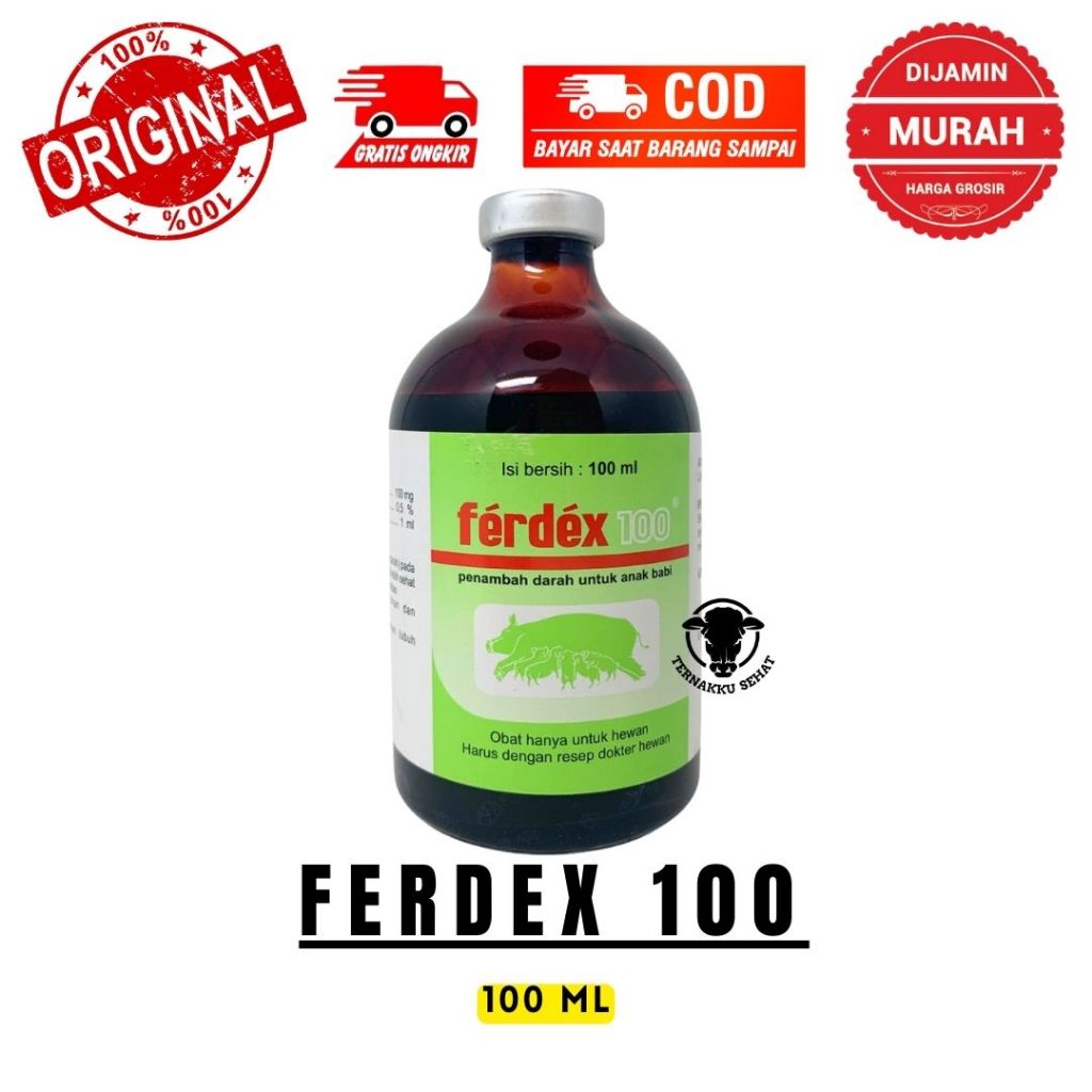Jual FERDEX 100 ml - Penambah Darah Anak Babi Zat Besi Hewan Ternak ...