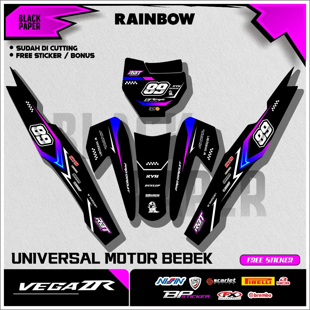 Jual Sticker RBT/GTX VEGA R NEW Stiker Striping Motor RBT Bebek Modif ...