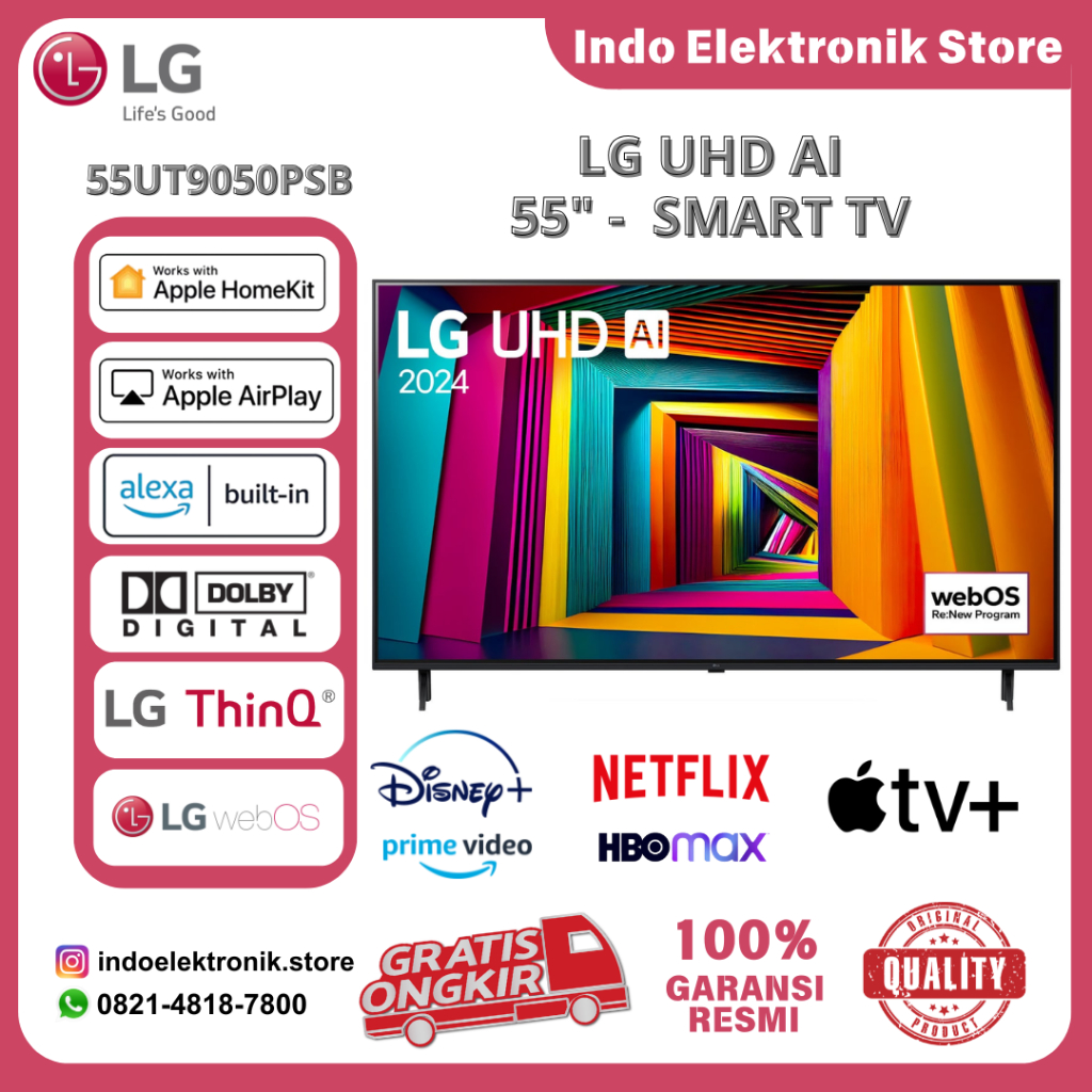 Jual LG UHD AI SMART TV 55" UT9050PSB - Garansi Resmi - Original Produk ...