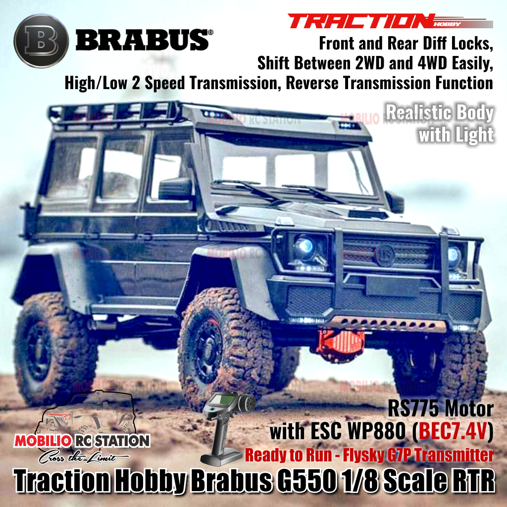 Jual Traction Hobby Brabus G-550 1/8 Scale RTR RC Crawler Car | Shopee ...