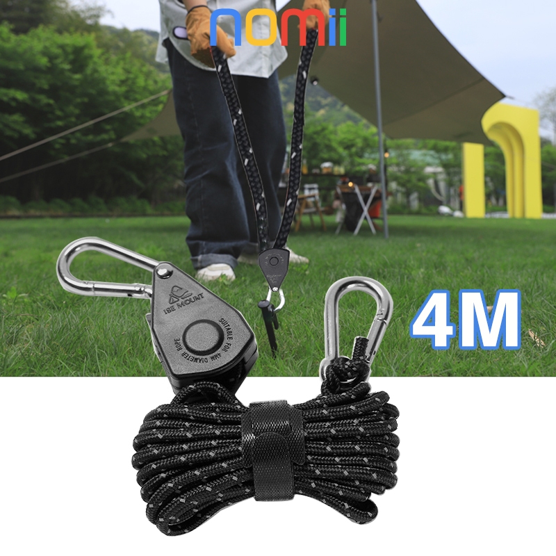 Jual 4M Katrol Tali Guyline Stopper Buckle Tenda Flysheet Carabiner ...