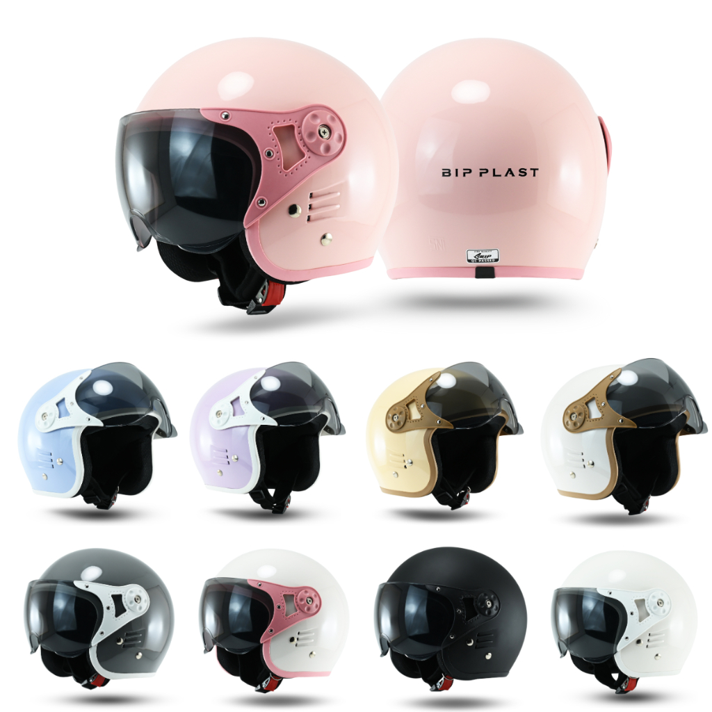 Jual Helm Bogo Bipplast Kaca Pilot Terbaru Pria Wanita Premium SNI ...