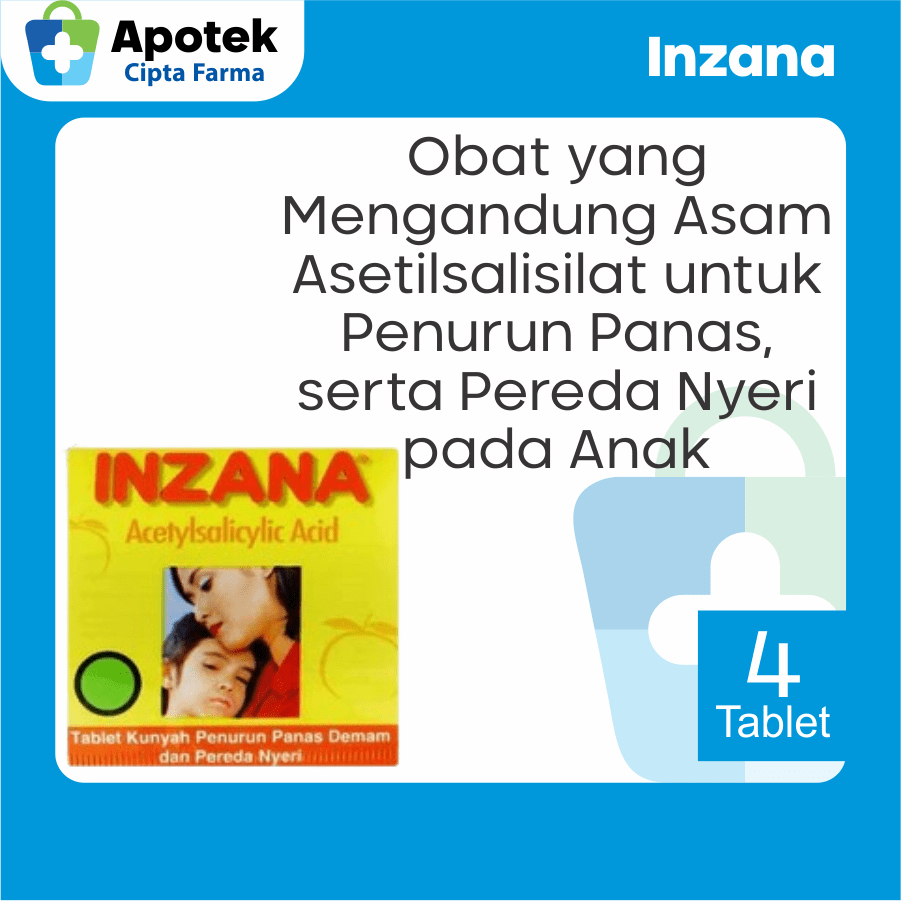 Jual Inzana Tablet Anak Aspirin Obat Pereda Nyeri Otot Demam Penurun ...