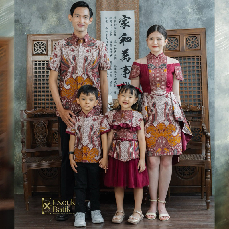 Jual Glory Batik Couple Family Set/Batik Imlek / Batik Keluarga/ Batik ...