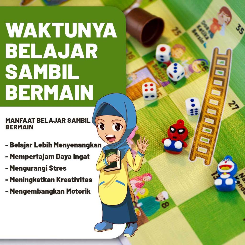 Jual Ular Tangga Mainan Edukasi Anak Tema Ajaran Agama Islam ukuran 40 ...