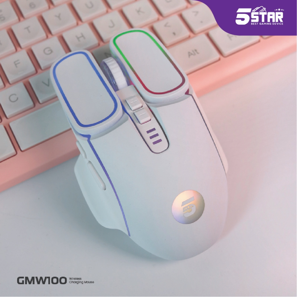 Jual 5Star Gaming Mouse Wireless Gaming Rechargable Baterai Type-C Fast ...