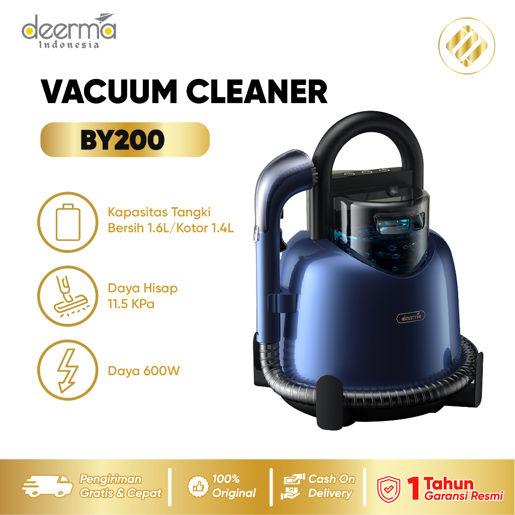 Jual Deerma BY200 Suction Wet & Dry Vacuum Cleaner Fabric Cleaning ...