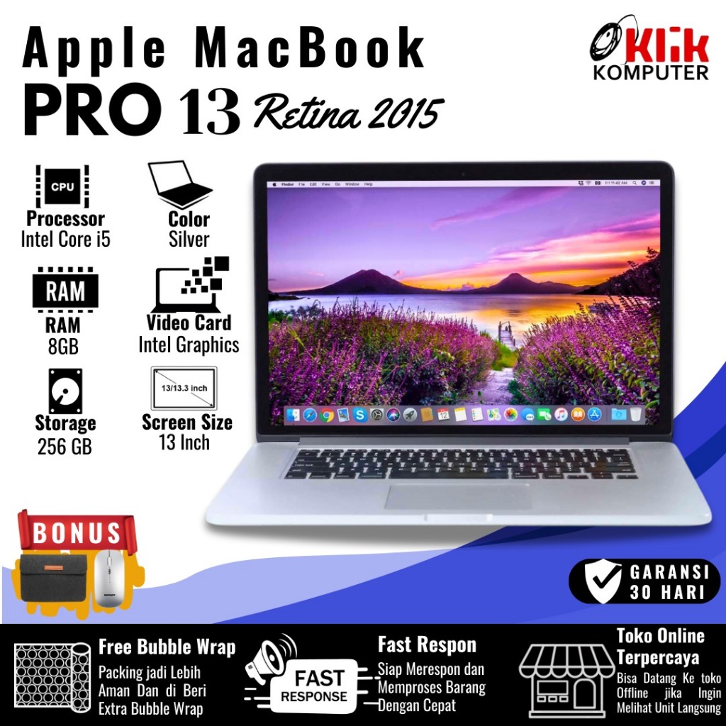 Jual Apple Macbook Pro 13 2015 SSD | Shopee Indonesia