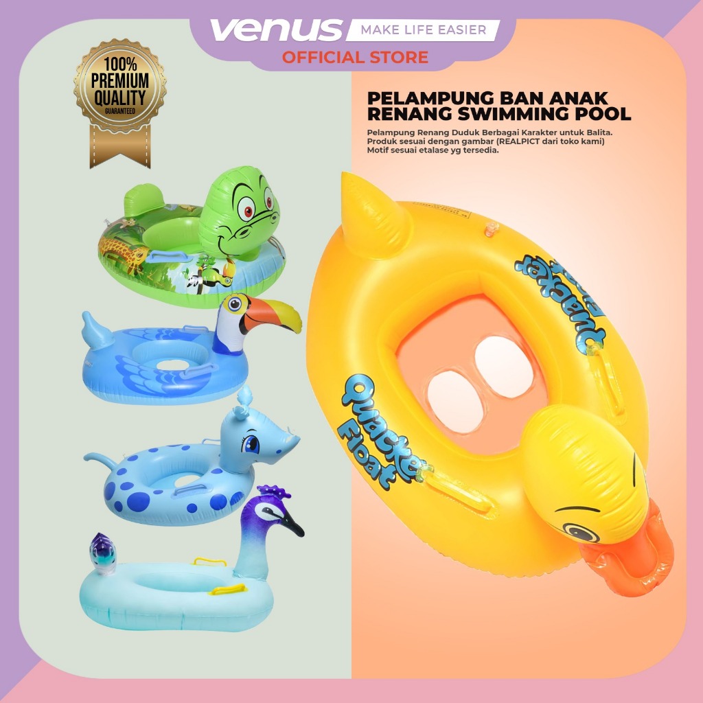 Jual Pelampung Ban Renang Swimming Pool Anak Karakter Pelampung Duduk ...