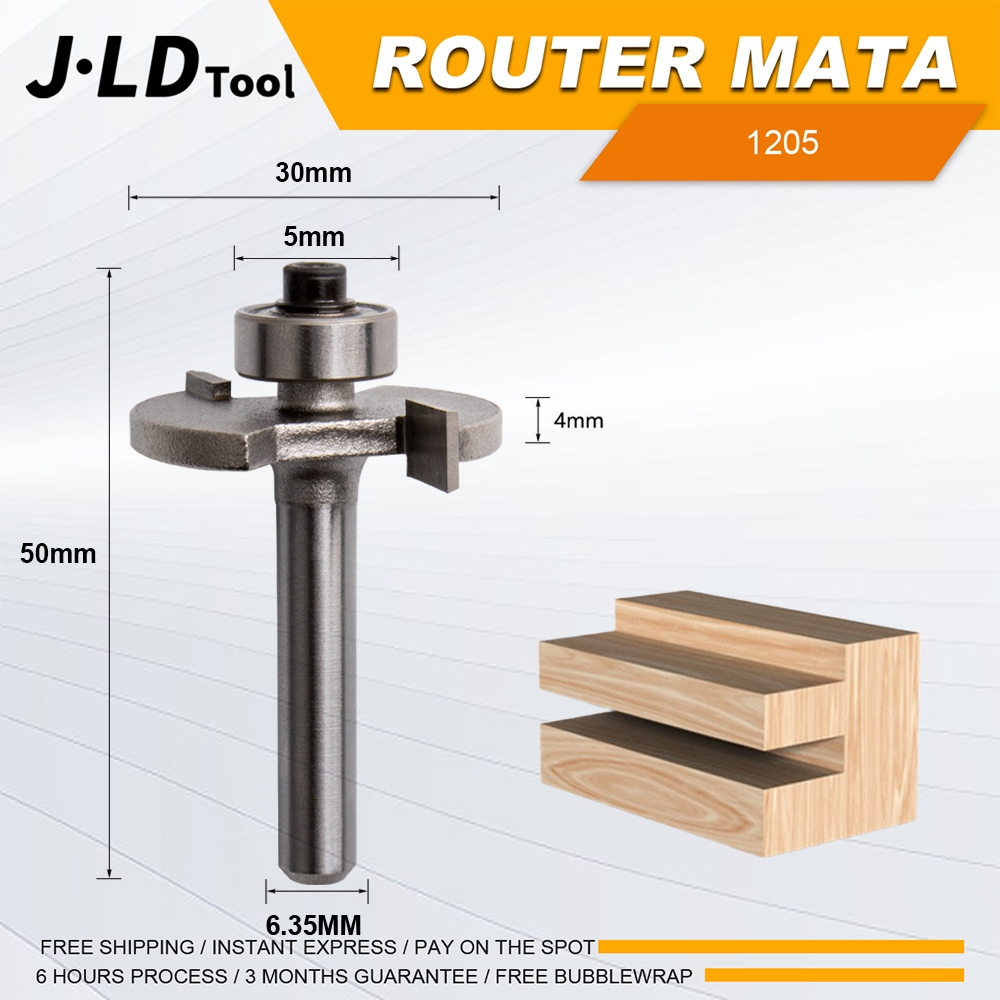 Jual JLD 6mm Mata Profil Router Bit Timmer Bit sambungan kayu panel ...