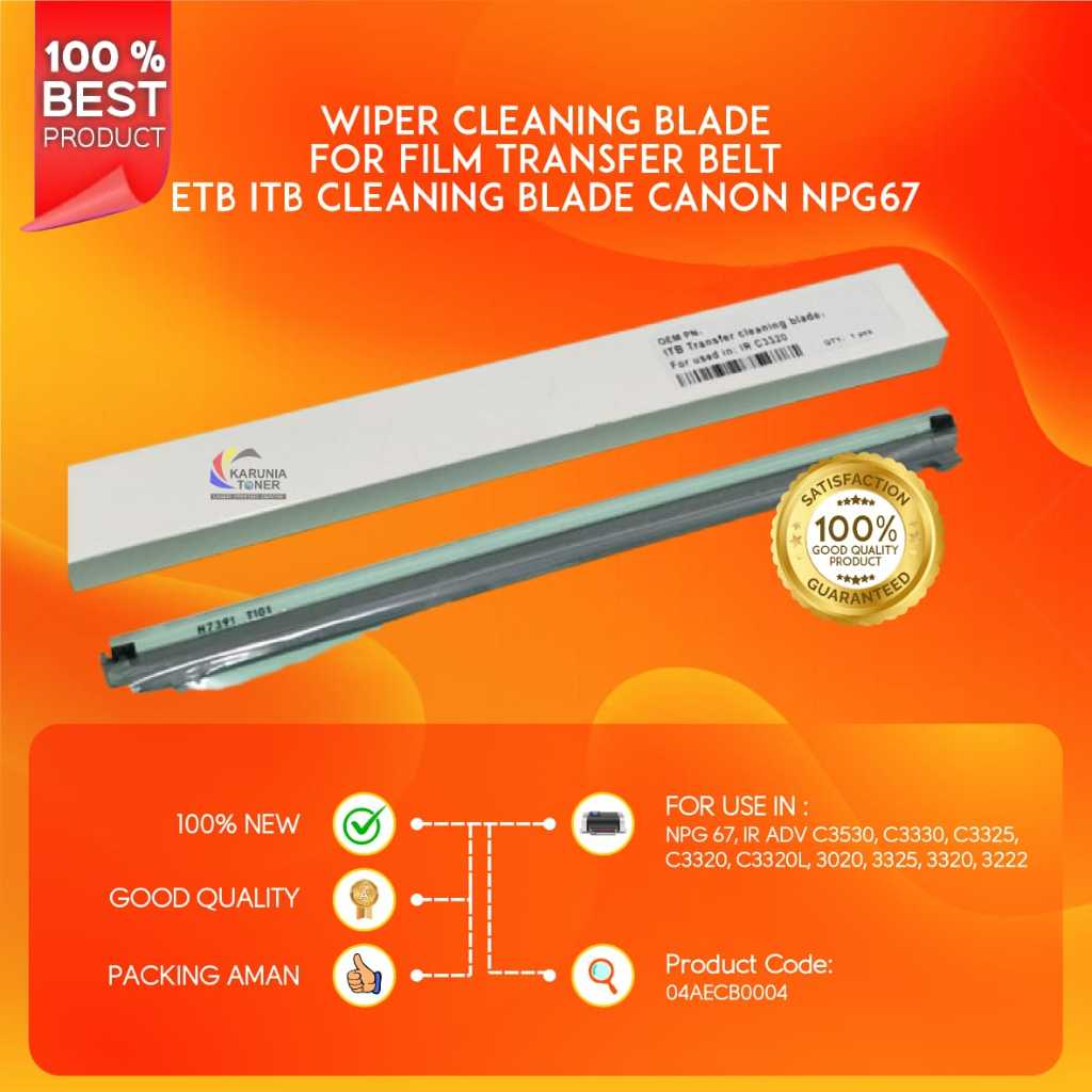 Jual WIPER CLEANING BLADE FOR FILM TRANSFER BELT ETB ITB Cleaning Blade ...