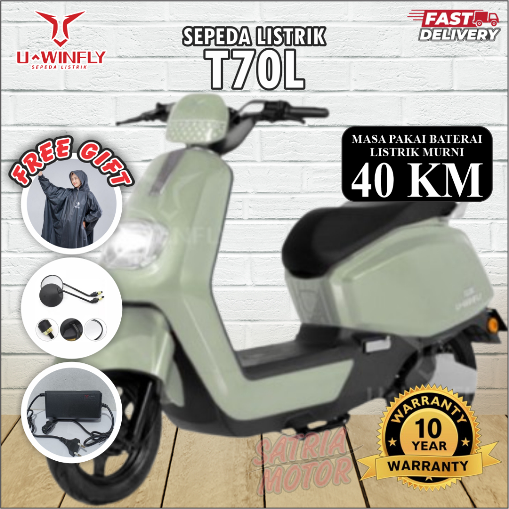 Jual U-WINFLY Sepeda Listrik terbaru T70 T70l 2024 Garansi Resmi ...