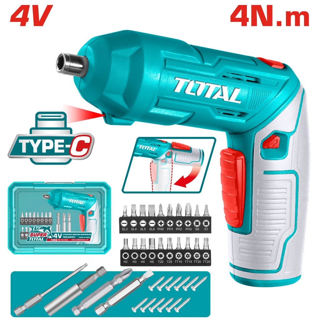Jual TOTAL Cordless Screwdriver Mesin Bor Baterai Mesin Bor Cordless ...