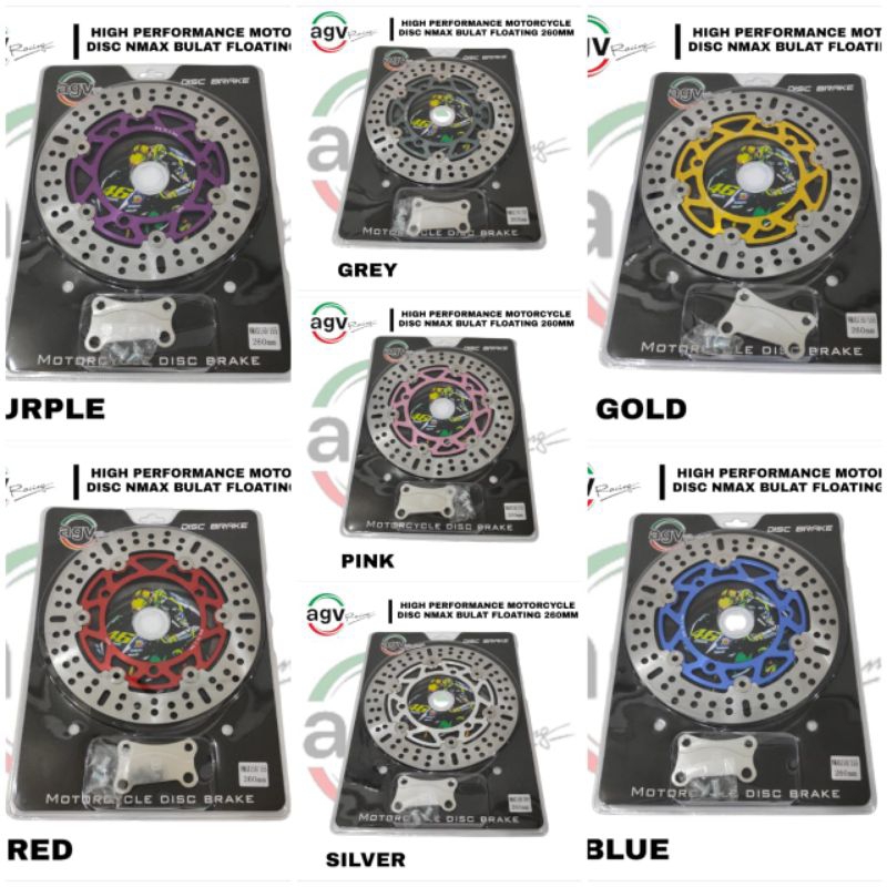 Jual AGV - Disk Brake Depan Yamaha Nmax 260mm Floating Model Bulat CNC - Piringan Cakram Depan ...