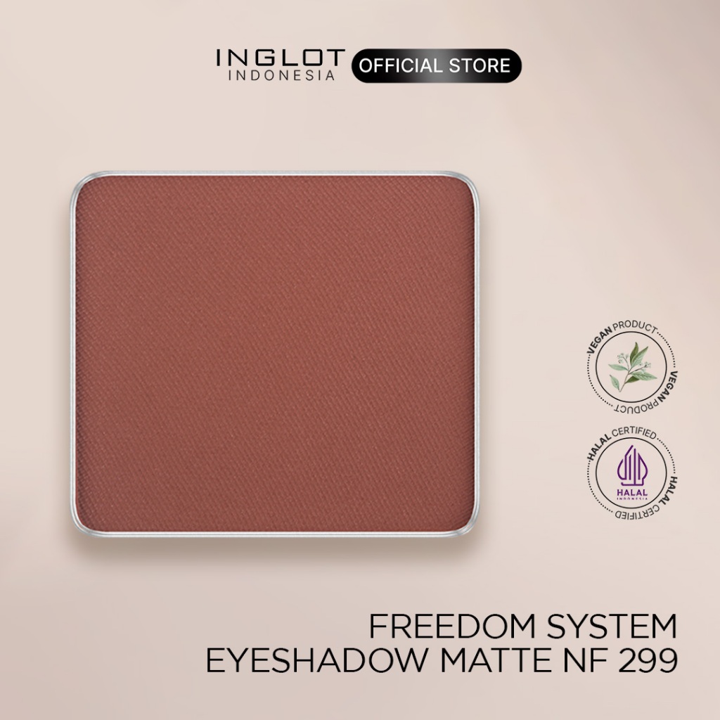 Jual INGLOT Freedom System Eye Shadow Matte NF 299 - Dark Brown #1 ...