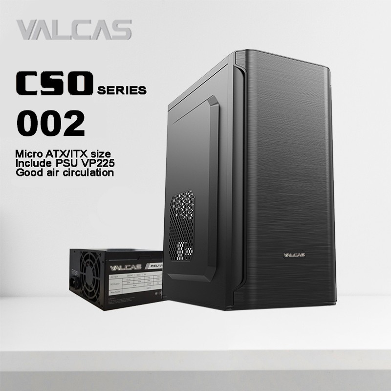 Jual Casing PC Valcas Office CSO 002 mATX include PSU 500W | Shopee ...