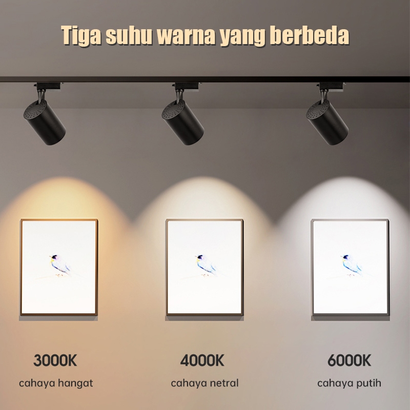 Jual LAMPU RELL TRACK LED SOROT LAMPU TRACKLIGHT REL SPOTLIGHT 10W/20W ...