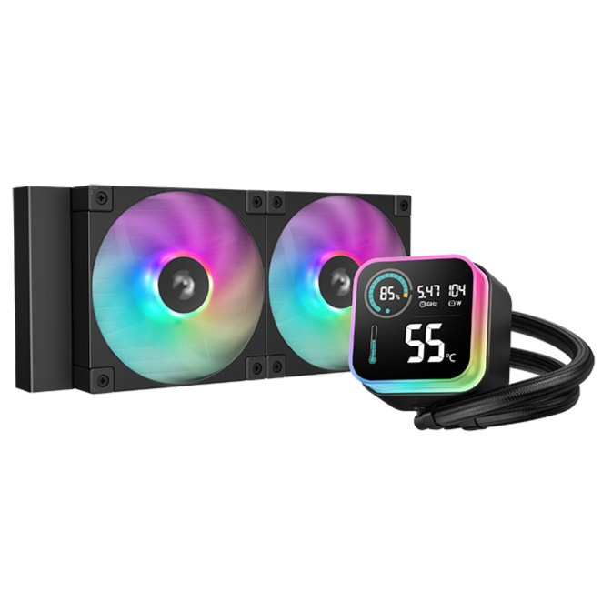 Jual DEEPCOOL LQ240 ARGB LCD BLACK 240MM LIQUID AIO WATER CPU COOLER PROCESSOR | Shopee Indonesia