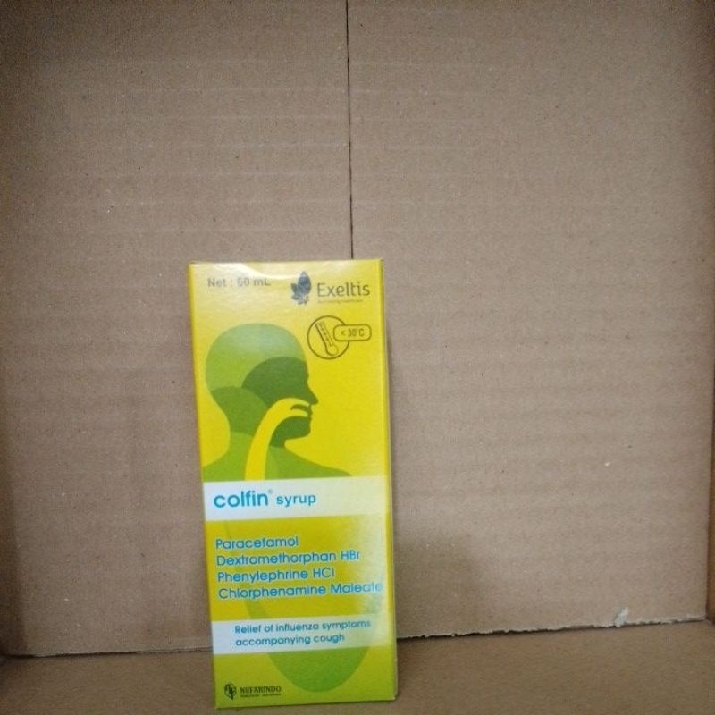 Jual Exeltis Colfin Syrup Paracetamol Dextromethorphan HBr | Shopee ...