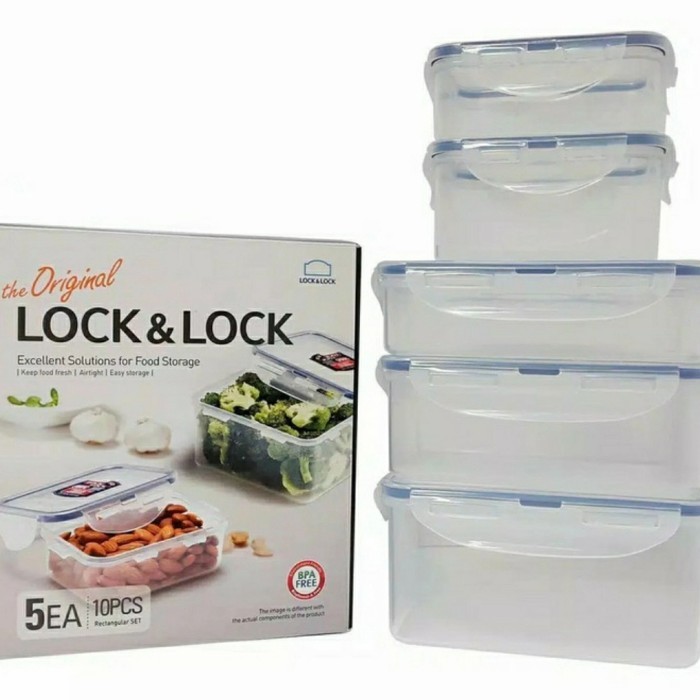 Jual Food Container Lock n Lock Gift Set isi 5pcs Wadah Makanan ...