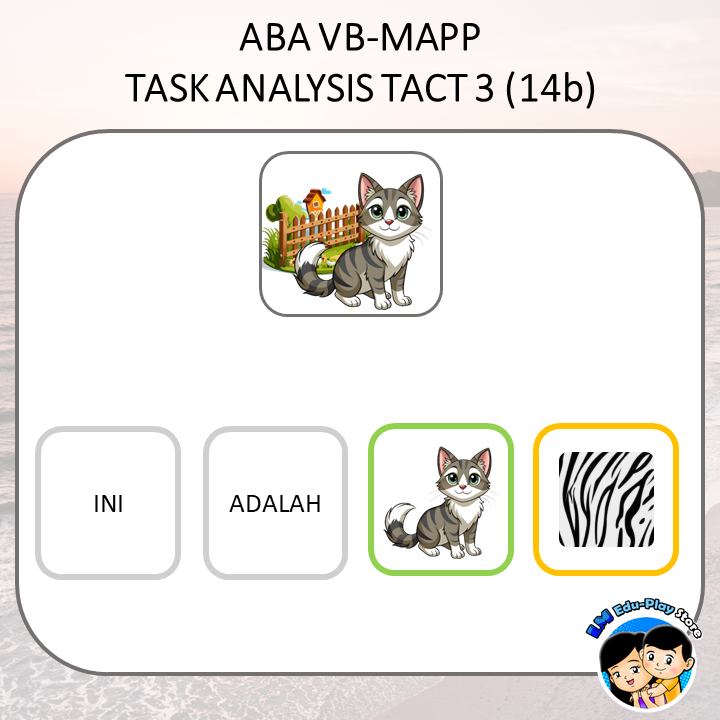 Jual Kartu Belajar ABA-VB Task Analysis Tact Level 3 (14b) | Shopee ... Jual Kartu Belajar ABA-VB Task Analysis Tact Level 3 (14b) | Shopee ...