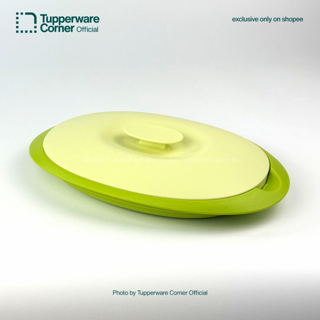 Jual Tupperware Blossom Legacy Saucy Dish 600ml Warna Hijau Kondisi ...