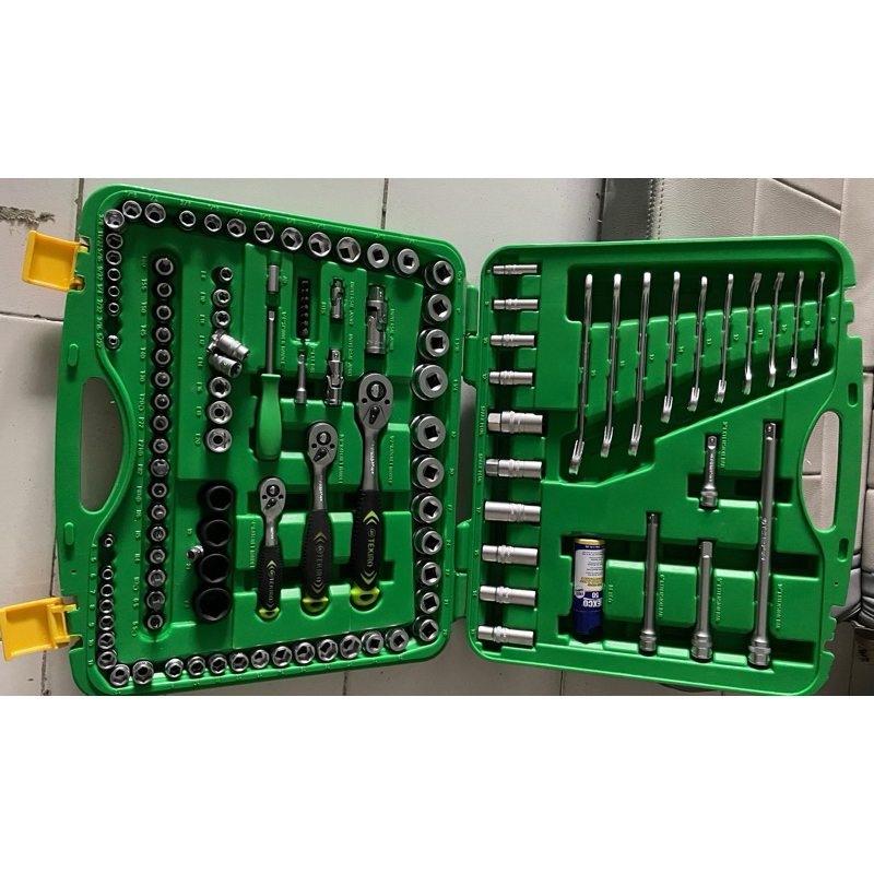 Jual KUNCI SHOCK TEKIRO SET 120 PCS 6 PT" 1/2 3/8 1/4-KUNCI SOK LENGKAP - SEGI 12 / 12 PT 100 % ...