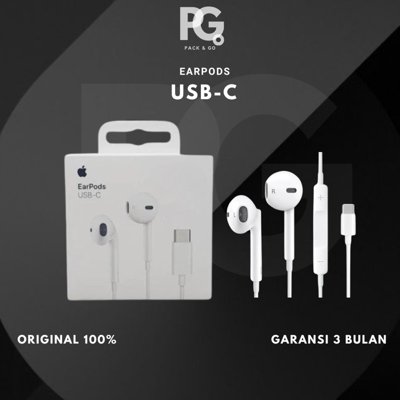 Jual Headset EarPods Type C Connector Earphone iPhone || Headphone ...