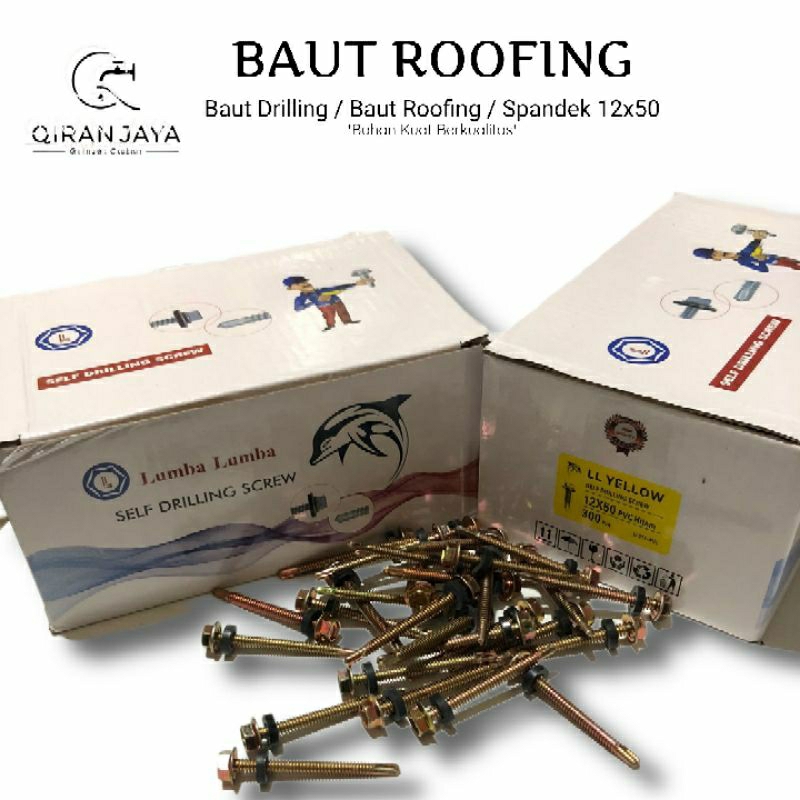 Jual Baut Roofing Baut Baja Ringan Self Drilling Screw Sekrup Baja ...