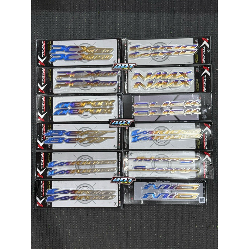 Jual EMBLEM BODY TITANIUM BEAT SCOOPY NMAX VARIO MIO AEROX PCX CLICK ...