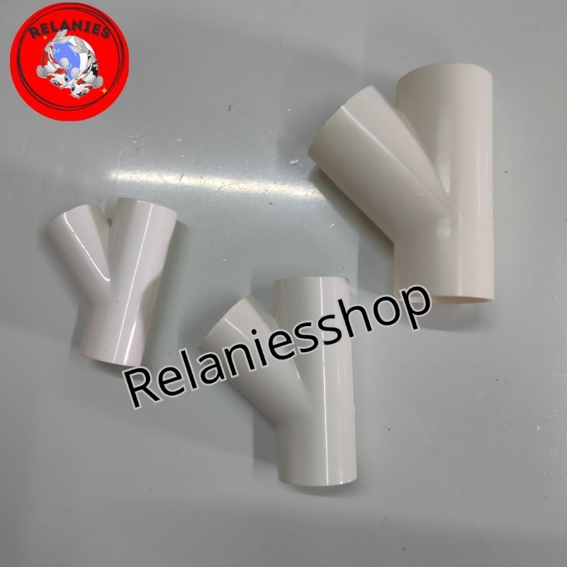 Jual tee Y fitting pipa y 45 pipa pvc sambungan pipa | Shopee Indonesia