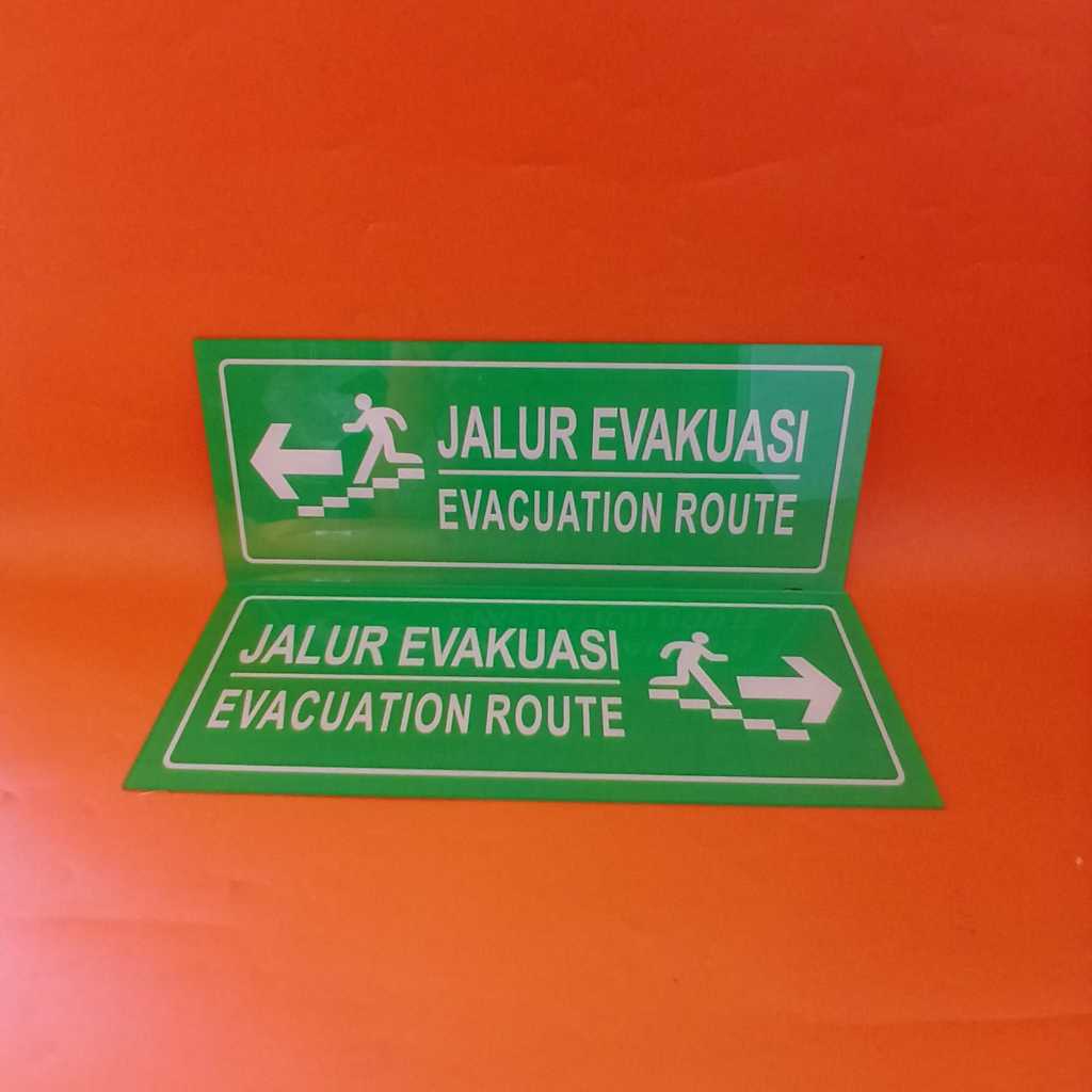 Jual Rambu Akrilik Evakuasi Tangga / Akrilik Jalur Evakuasi Tangga ...