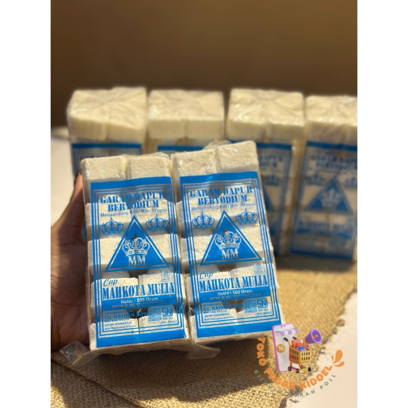 Jual Garam Kotak Beryoudium Garam Halus Garam Balok 500 Gram (Isi 20 ...