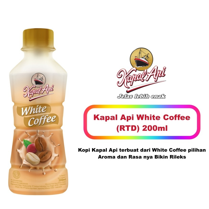 Jual KAPAL API White Coffee 200 mL Botol PET 200mL | Shopee Indonesia